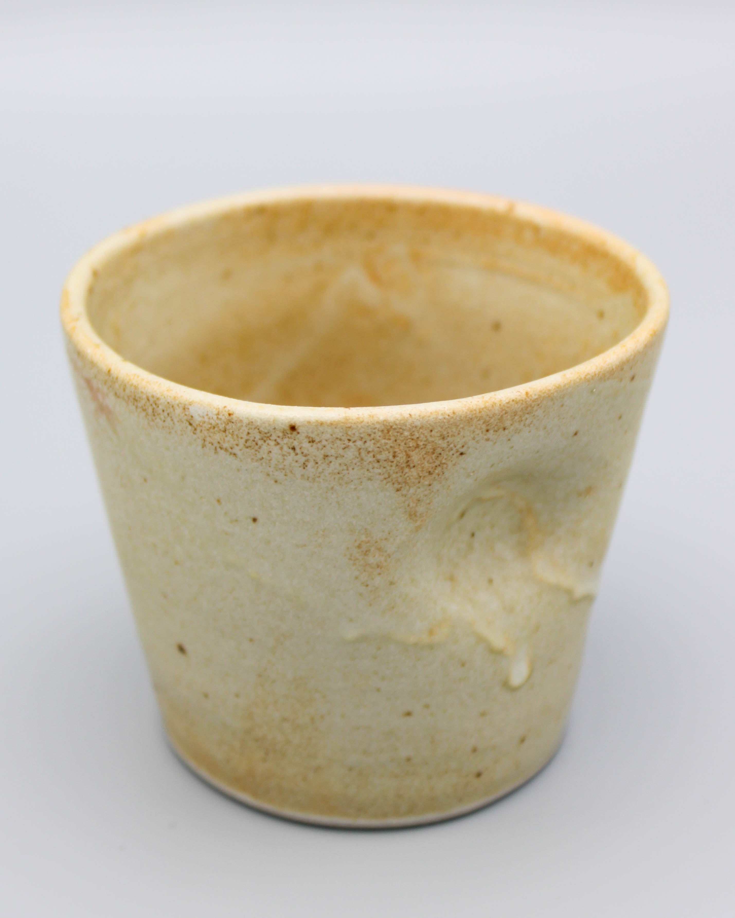 White Orange Dimple Cup – Bain Ceramics